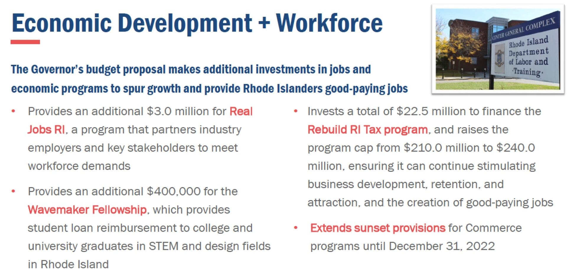 What's in the RI Budget proposal for 2022