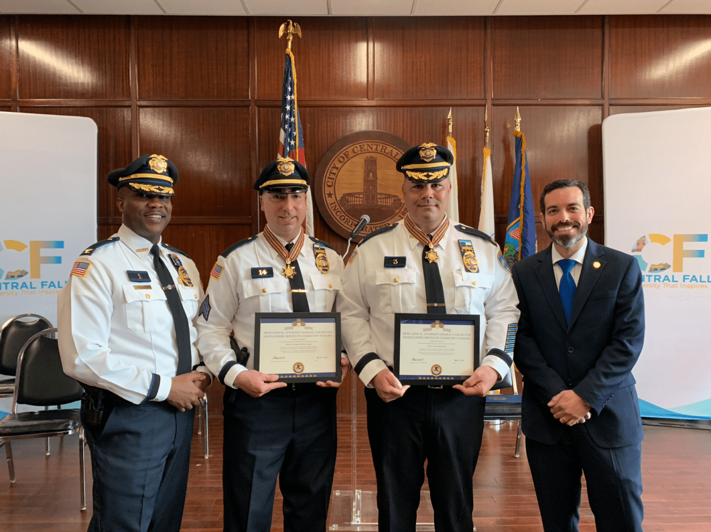 2 Central Falls Police officers receive nation's highest award in policing