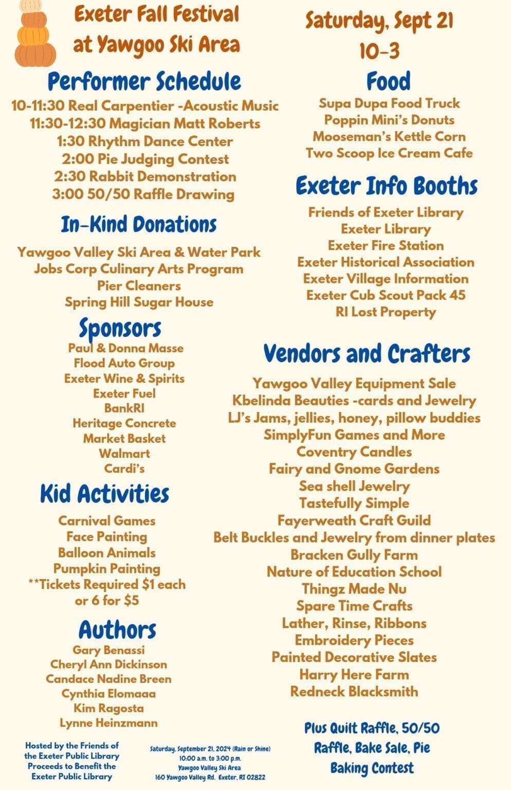To Do in RI: Exeter Fall Festival a perfect season starter