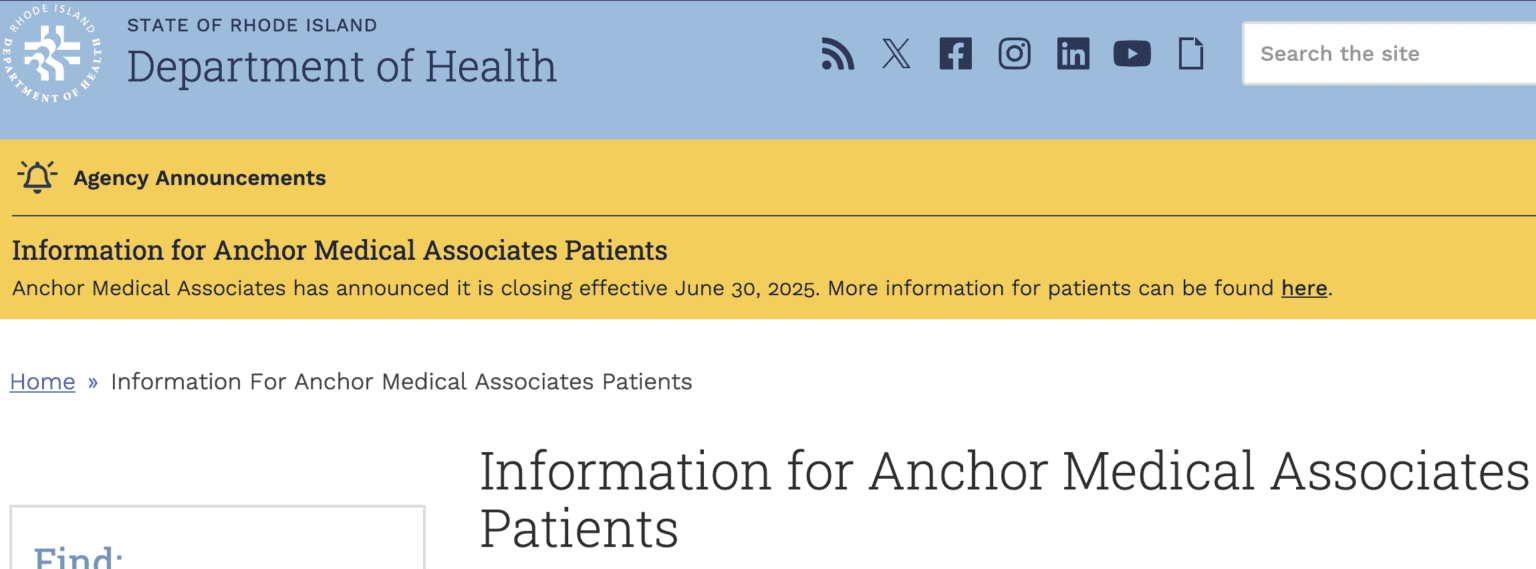 Updated: Closure of Anchor Medical, options open up for patients as ...