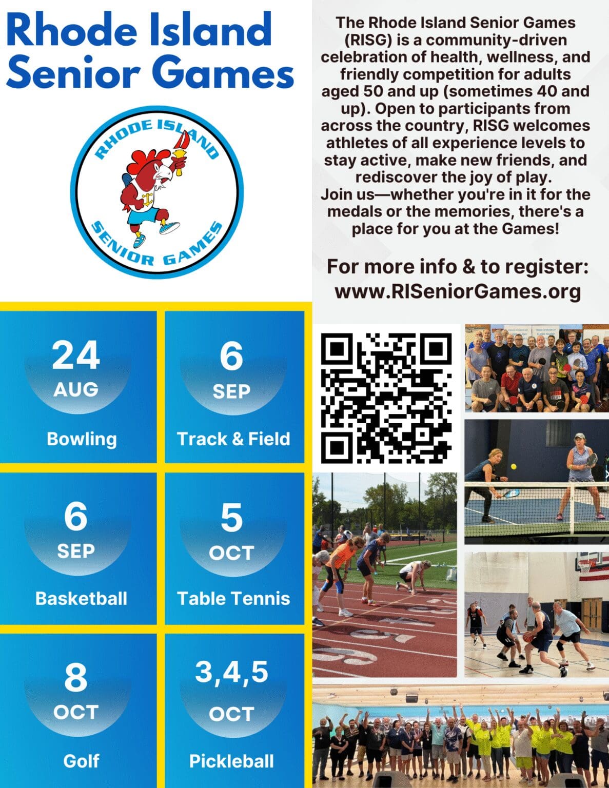 2025 Rhode Island Senior Games Upcoming Events - Play, Cheer!