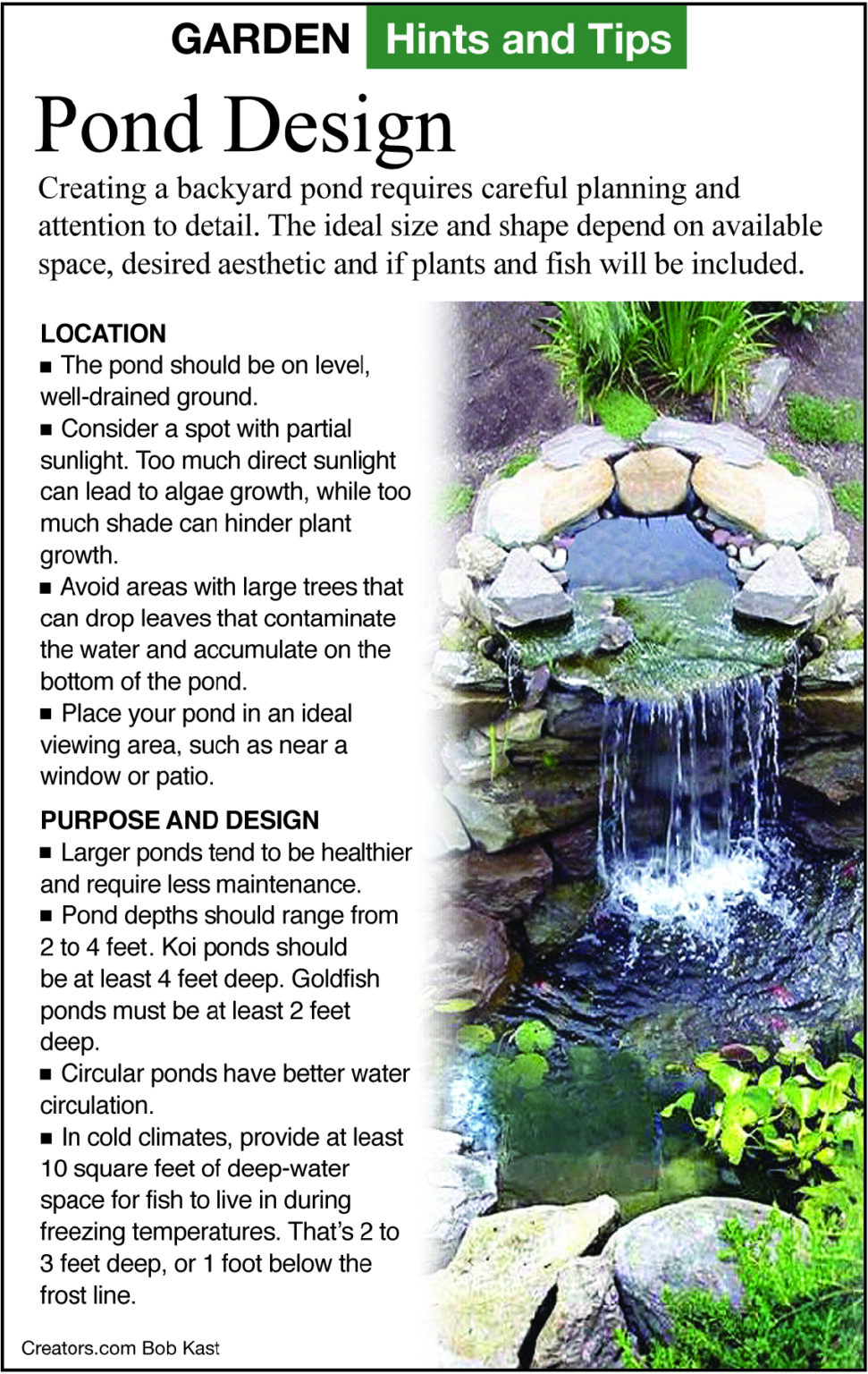 A Greener View: Water Garden Design - Jeff Rugg - Rhode Island news