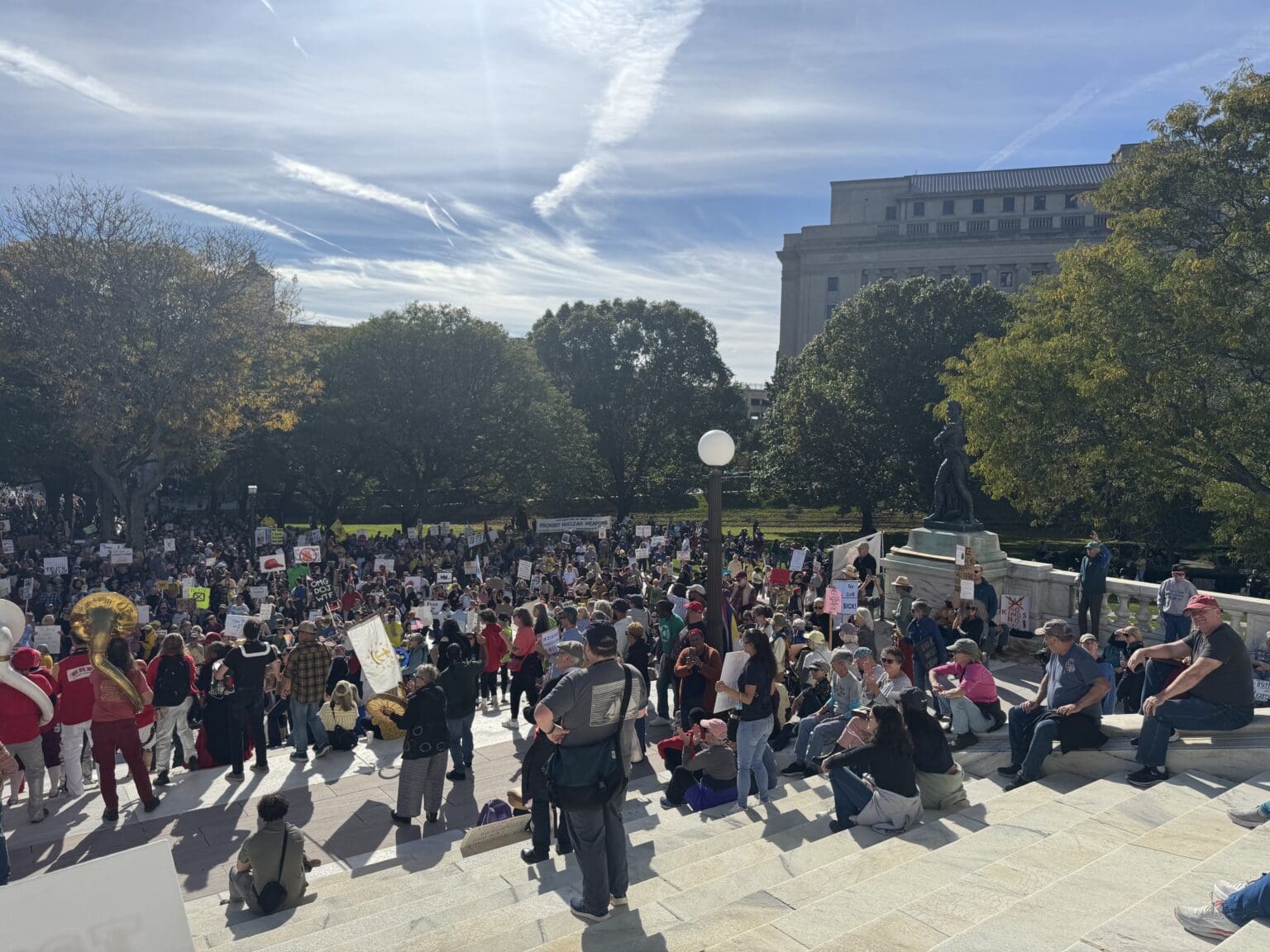 Out & About in RI: Beautiful day for a Protest - No Kings, Providence ...