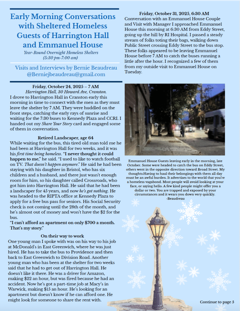 Homeless in RI: Chasing the Next Relief, Trapped in the Cycle we Built ...