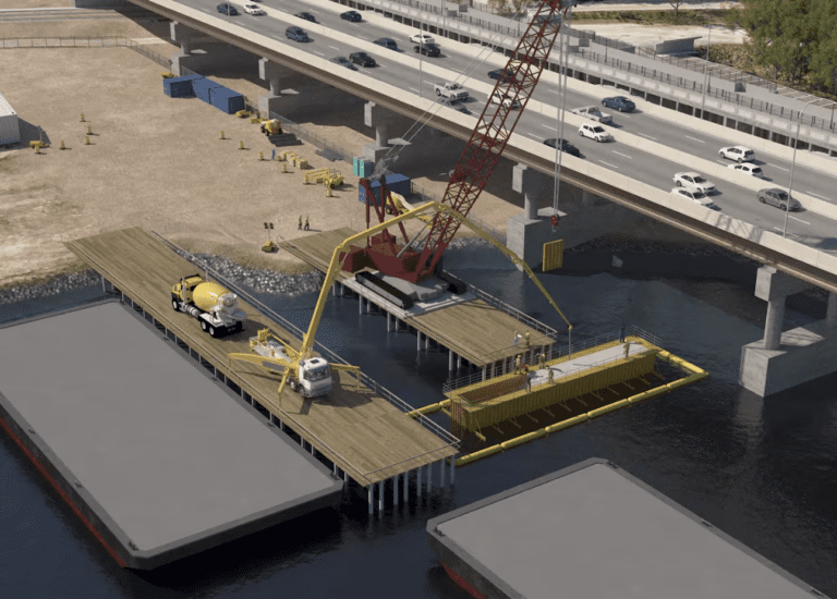 Washington Bridge In-Water Construction Begins